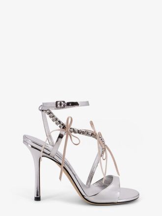 Jimmy Choo London Lula leather sandals with rhinestone detail - JIMMY CHOO - gender_Woman