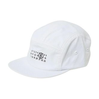 Maison Margiela unisex, Accessoires, Blanc, Taille: ONE Size Casquette de baseball imprim&eacute;e en toile de coton