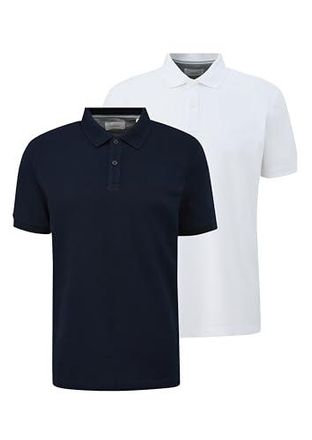 s.Oliver Polo pour Homme, 01 x 2 cm, Blanc, XXL