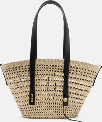 Loewe Cabas Paulas Ibiza Braid Medium en feuilles de palmier