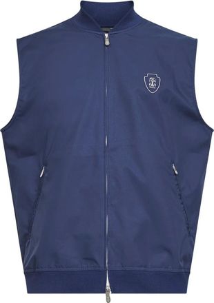 Brunello Cucinelli Homme, Vestes, Bleu, Taille: M Logo Nylon Vest