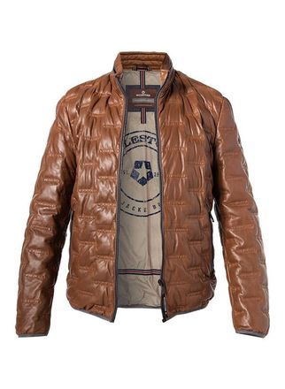Milestone Herren Lederjacke braun Lammnappa unifarben