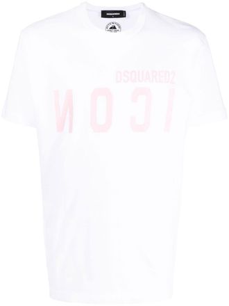 Dsquared2 t-shirt à logo réfléchissant - Blanc