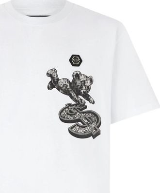 Philipp Plein Teddy Dollar Patch T-Shirt - White