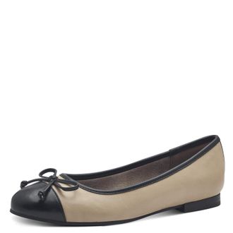 Marco Tozzi Damen Ballerinas mit Schleife Vegan, Mehrfarbig (Taupe Comb), 40 EU