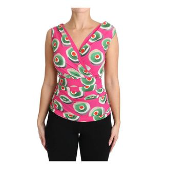 Dolce & Gabbana &Auml;rmellose Oberteile - - Tops - Damen - Mehrfarbig - M