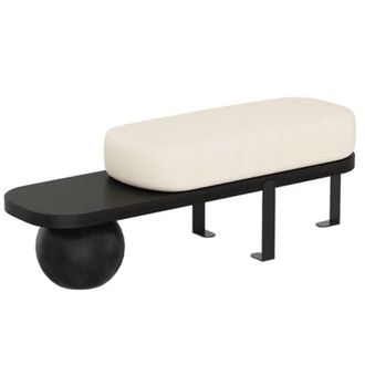 Generic Schuhbank mit Sitzfläche Massivholzrahmen Belastbarkeit 200 Kg Sitzbank mit Stauraum Sitzfläche aus Wollflor für Eingangsbereich, Wohnzimmer(Black,100