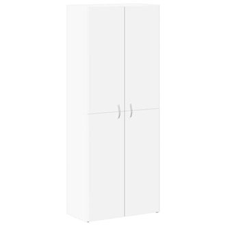 Generic B&uuml;roschrank mit 2 T&uuml;ren und 4 F&auml;chern, Mehrzweckschrank, Aktenschrank f&uuml;r Wohnzimmer, Schlafzimmer, Heimb&uuml;ro, Wei&szlig; 60x32x153 cm Holzwerkstoff