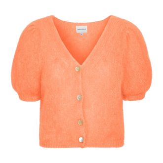 Americandreams Harper Cardigan - - Knitwear - Damen - Orange - L