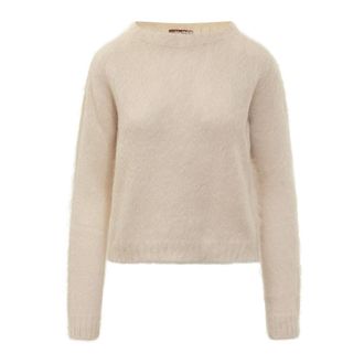 Max Mara Femme, Pulls, Beige, Taille: 42 FR Pulls &agrave; col rond