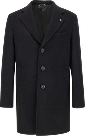 Manuel Ritz Wool Blend Coat - - Coats - Herren - Schwarzk - L