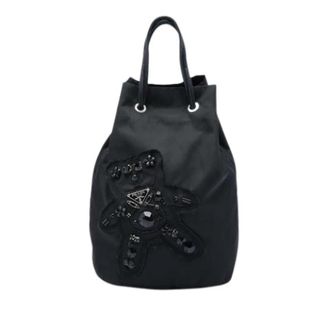 Prada Pre-owned Beaded Nylon Bucket Bag - - Pre-owned - Damen - Schwarzk - ONE SIZE