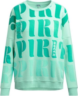 soccx Sweater mit Pailletten-Schriftzug