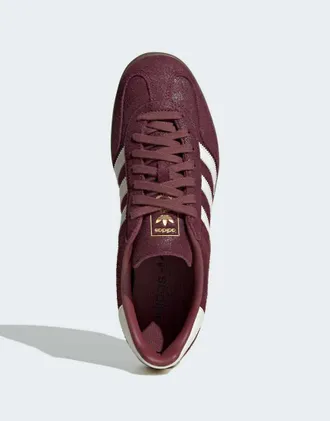 adidas Originals Gazelle chaussures indoor en bordeaux / blanc cass&eacute; / bordeaux fonc&eacute;-Marron