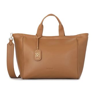 Kazar Braune Lederhandtasche mit Schl&uuml;sselanh&auml;nger - - Bags - Damen - Braun - ONE SIZE