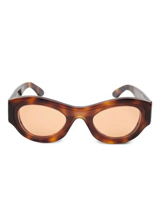 Sunnei lunettes de soleil &agrave; monture ovale - Marron