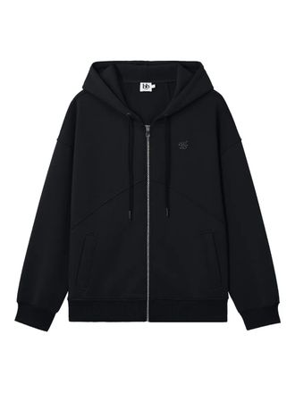 B+ab hoodie zippé à logo - Noir