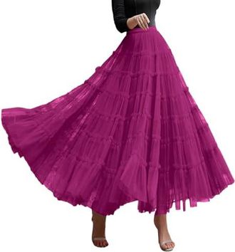 Generic Jupe Midi Simili Cuir Simili Longues Pantalon Elastique Ete Anglaise Côtelée Unie Gothique Africaine Charleston Creme Boule Canard Chocolat Accordéon 