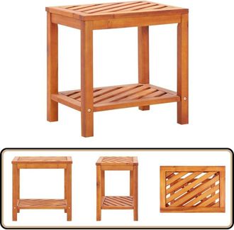 vidaXL Beistelltisch Akazienholz Massiv 45 x 33 x 45 cm - Holztisch - Wohnzimmerm&ouml;bel - Beistelltisch - Akzidenzholzttisch - Gartenm&ouml;bel