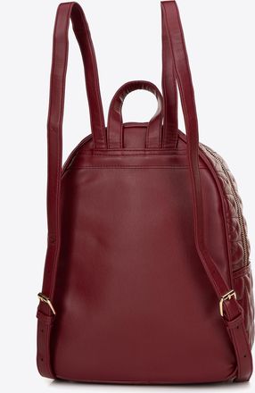 Wittchen Damen-Stepprucksack mit Kette, Burgunderrot, Kunstleder