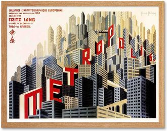 Wee Blue Coo Movie Film Metropolis Sci Fi Drama Class Study City Art Print Framed Poster Wall Decor Kunstdruck Poster Wand-Dekor-12X16 Zoll