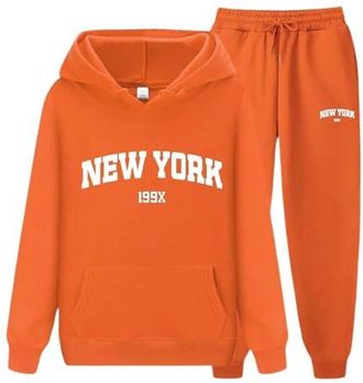 Generic 2026 - Automne New York Lettre Couples Hoodies Sweatshirt et Pantalon Ensemble Unisexe Sportswear pour Hommes et Femmes Pantalon de Jogging f2