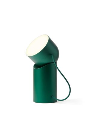 Lexon ORBE wiederaufladbare LED-Tischlampe, kabellos mit abnehmbarem magnetischem und drehbarem Kopf, geeignet für Nachttisch, Büro oder Terrasse - Dunkelgr