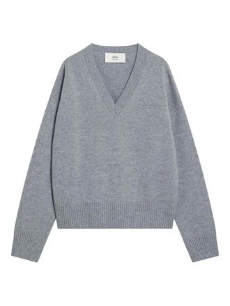 Ami pull à logo brodé - Gris