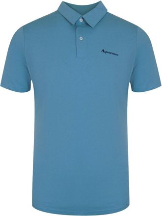 Aquascutum Active Cotton Polo Dry-fit Poloshirt In Avio-blau