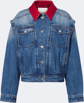 Isabel Marant Jeansjacke Devyn mit Leder