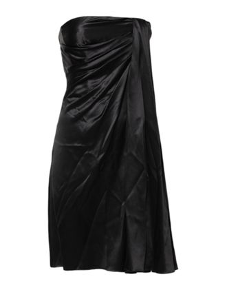 Dolce & Gabbana Womens Black Strapless Sheath A-Line Mini Dress Silk