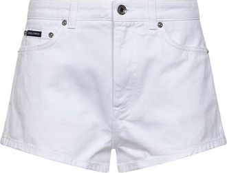 Dolce & Gabbana Femme, Shorts, Blanc, Taille: 42 FR Denim Shorts