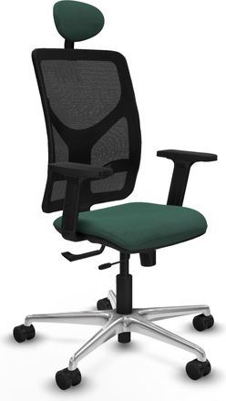 Piqueras y Crespo Schreibtischstuhl f&uuml;r Telearbeit, mit 2D-Armen, h&ouml;henverstellbarer Lendenwirbelst&uuml;tze und festem Kopfteil, ausgestattet mit Syncro/Traslack und Schnei