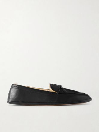 Emme Parsons Parker Loafers Aus Leder Mit Shearling-futter - Schwarz
