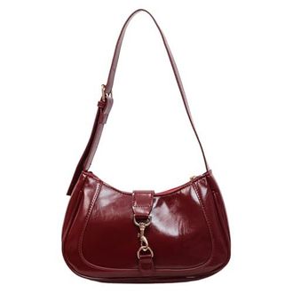 Generic Sac &agrave; bandouli&egrave;re en cuir PU pour femmes, avec boucle de ceinture, sac &agrave; main &eacute;l&eacute;gant sous les bras pour le travail et les voyages