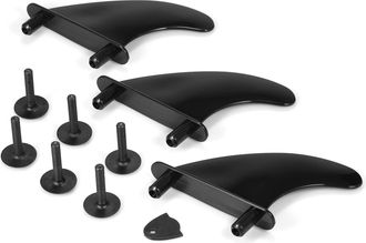 Dioche 3 St&uuml;ck Weiche Surfbrettflossen mit Schrauben, 4,5 Zoll, Hochwertige Surfflossen aus Kunststoff f&uuml;r Longboard-Surfzubeh&ouml;r, Einfach zu Installierende, 