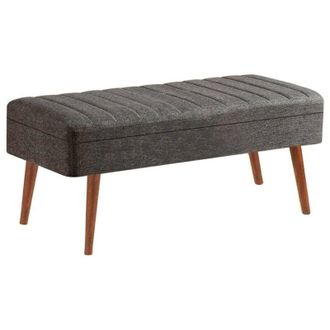 Dmora Dmora - Bank Dcart, Mehrzweckbank, Gastplatz, Balkonbank mit mehreren Positionen, 90x39h40 cm, Walnuss und Anthrazit