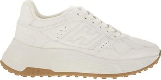 Hogan Low-Top Sneaker - H669 - Hi-Fi Leather Trainers - Gr. 38,5 (EU) - in Wei&szlig; - f&uuml;r Damen
