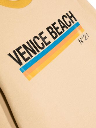 N&deg;21 Cotton Crewneck Sweatshirt - Beige