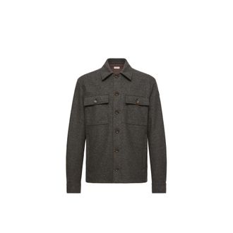 Moncler Moncler Flannel Shirt Jacket, Men, Gray, Size: Xxl