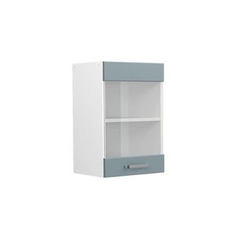 Vicco Meuble de Cuisine Haut vitr&eacute; R-Line, Bleu-Gris/Blanc, 40 cm