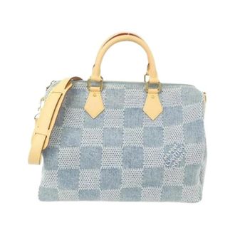 Louis Vuitton Pre-owned Damier Denim 3D Speedy Bandouliere Cotton Canvas Bag - - Pre-owned - Damen - Blau - ONE SIZE