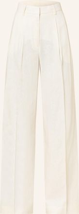Calvin Klein Marlenehose Mit Leinen weiss
