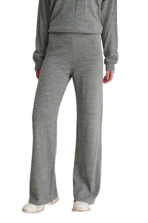 NA-KD Damen Knitted Pants Hose, grau, 3XL