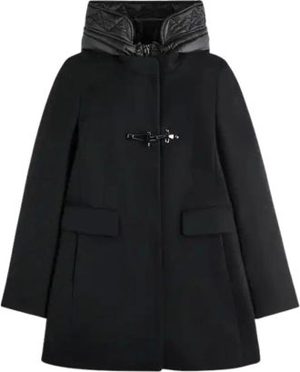 Fay Femme, Manteaux, Noir, Taille: 36 FR Manteau Montgomery