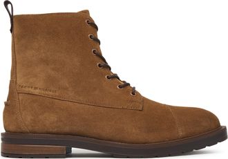 Tommy Hilfiger Schn&uuml;rschuhe Tommy Hilfiger Cleated Hilfiger Sde Moc Boot FM0FM05964 Dunkelbraun