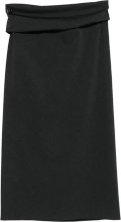 Alberta Ferretti Femme, Jupes, Noir, Taille: 38 FR Draped Pencil Skirt