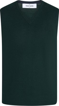 Gran Sasso Leichter Pullunder aus Merinowolle mit V-Ausschnitt in