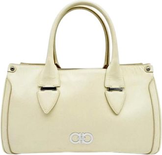 Ferragamo Sac cabas Gancini Pre-owned - Femme - Pre-owned - Beige - Taille: ONE Size