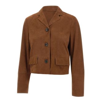 Liu Jo Femme, Vestes, Brun, Taille: 42 FR Veste en daim